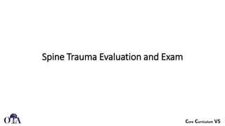 Spine 1 Physical Exam of the spine orthopaedy | PDF