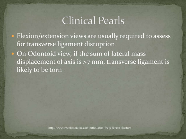 Jefferson Burst Fracture | PPTX | Death, Injury, or Military Conflict ...