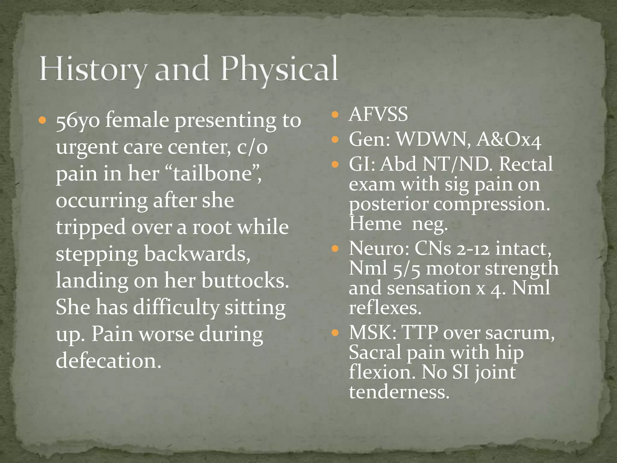 Coccyx Fracture | PPTX