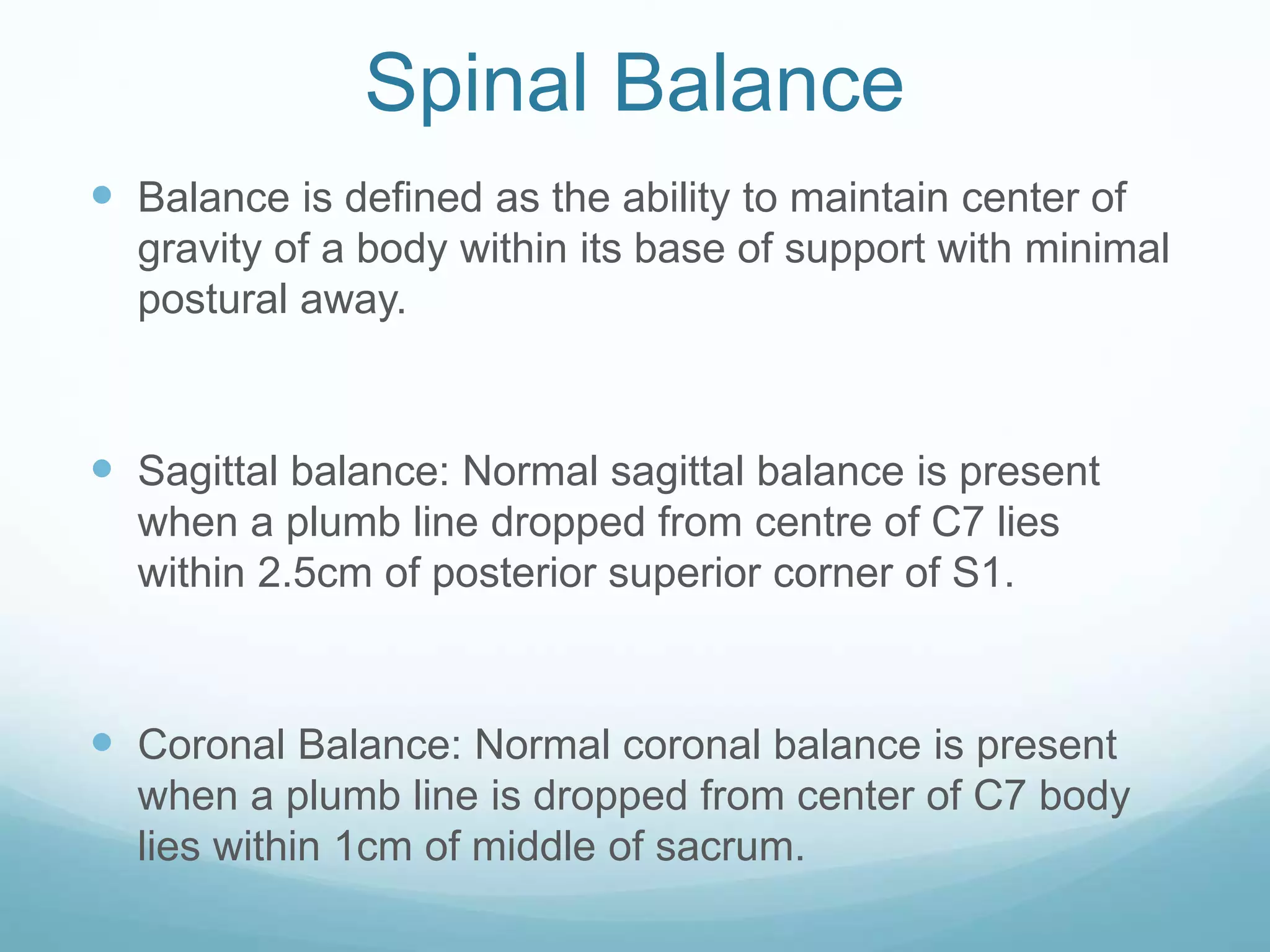 Evaluation of Spinal alignment | PPT