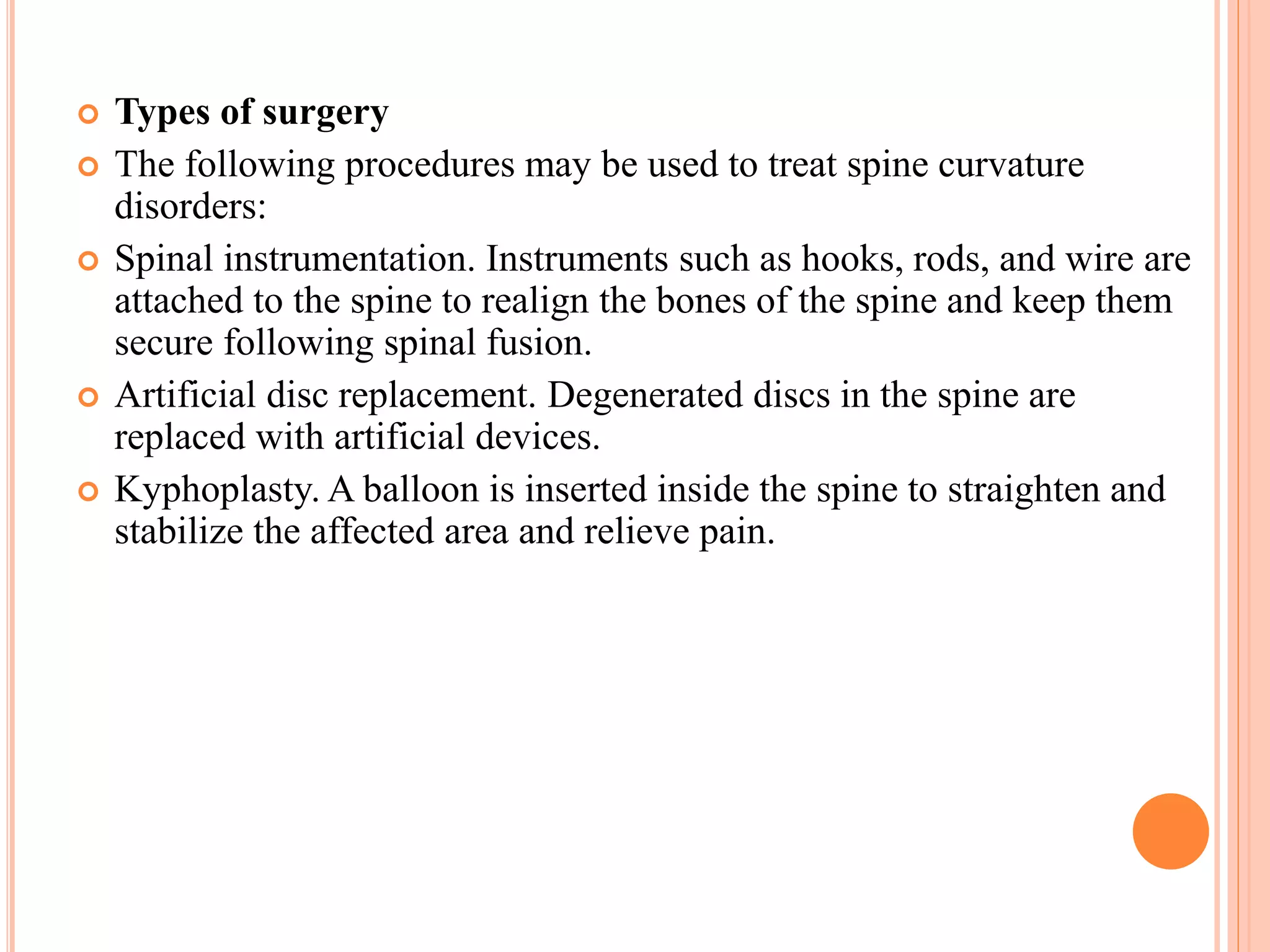 Spine curvature disorders | PPTX
