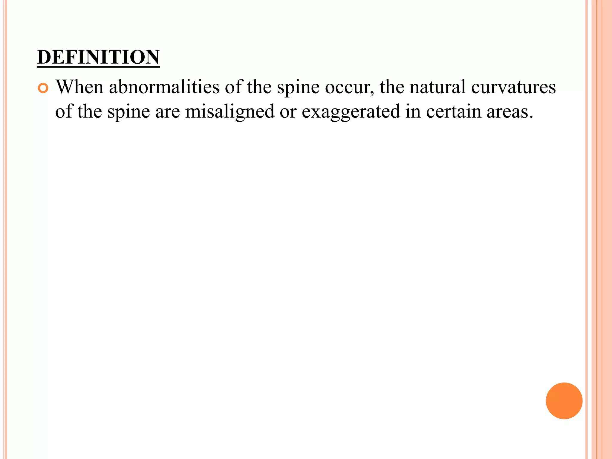 Spine curvature disorders | PPTX