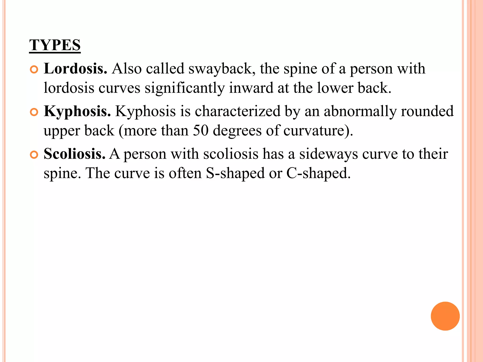 Spine curvature disorders | PPTX