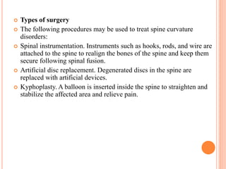 Spine curvature disorders | PPTX