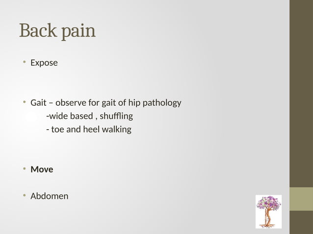 How to perform a spinal examination procedure | PPTX