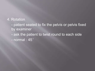 Spine examination | PPTX