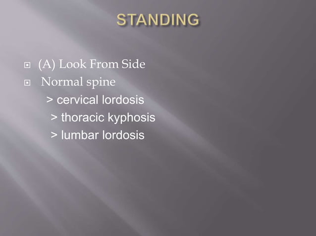 Spine examination | PPT