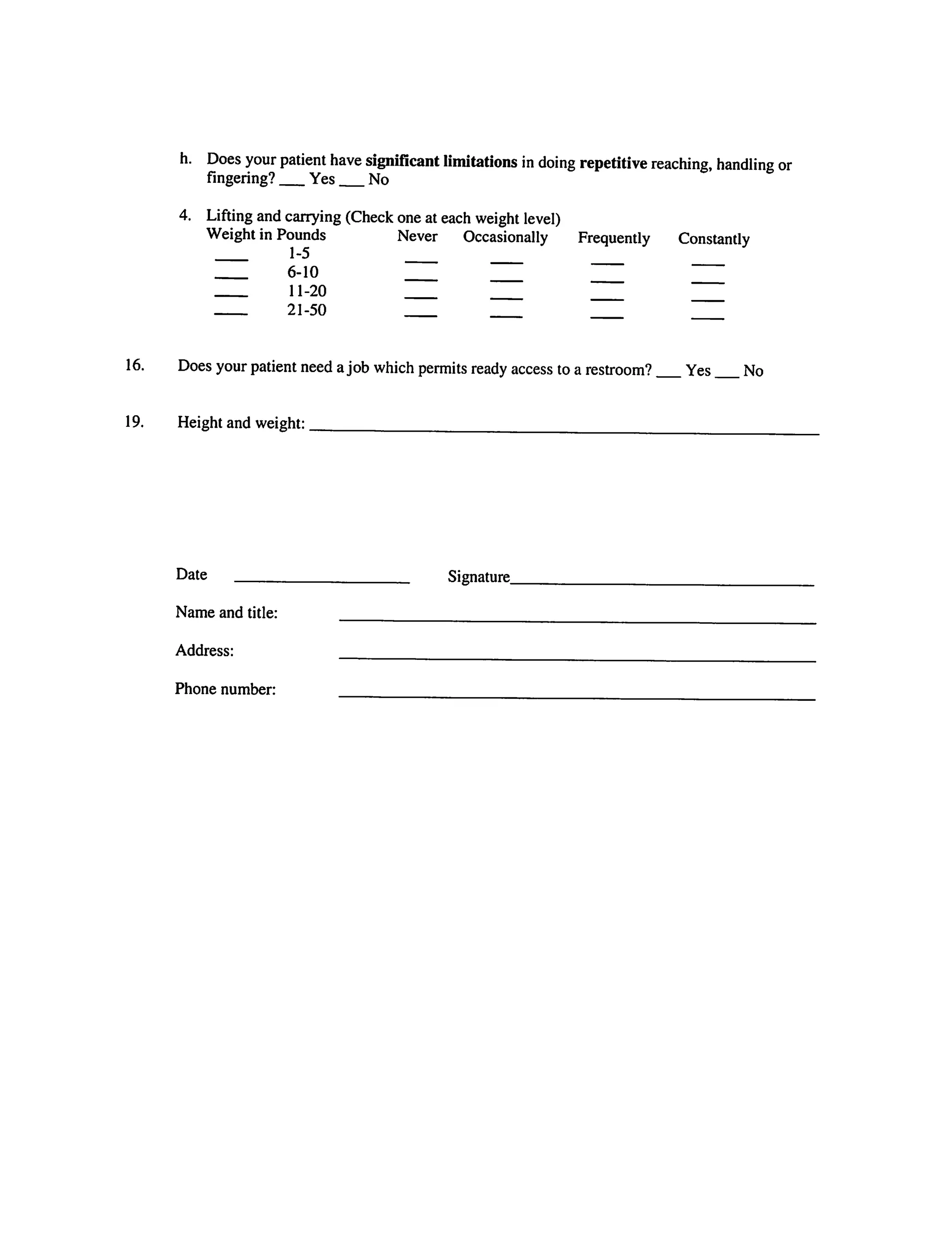 Disorders of the Spine Questionnaire | PDF