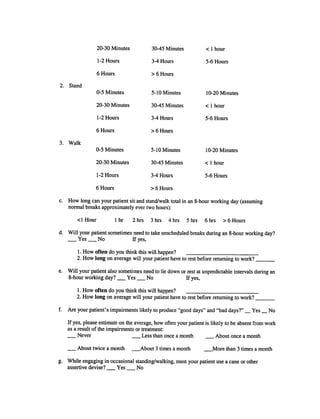 Disorders of the Spine Questionnaire | PDF