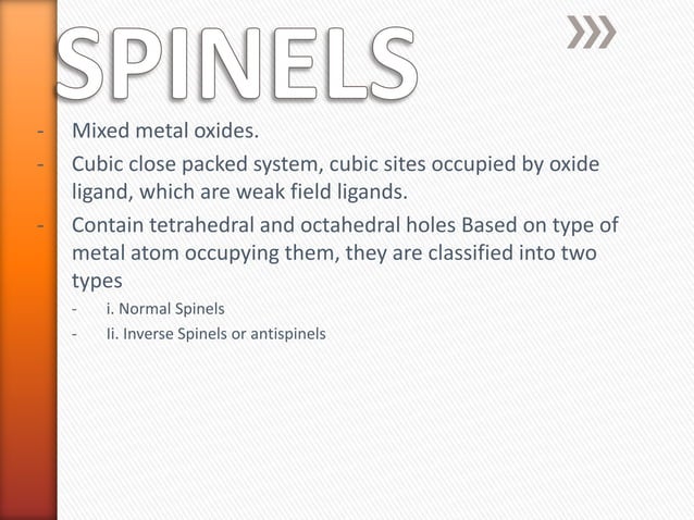 Spinels | PPTX | Chemistry | Science