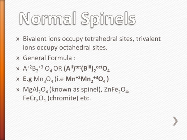 Spinels | PPTX | Chemistry | Science