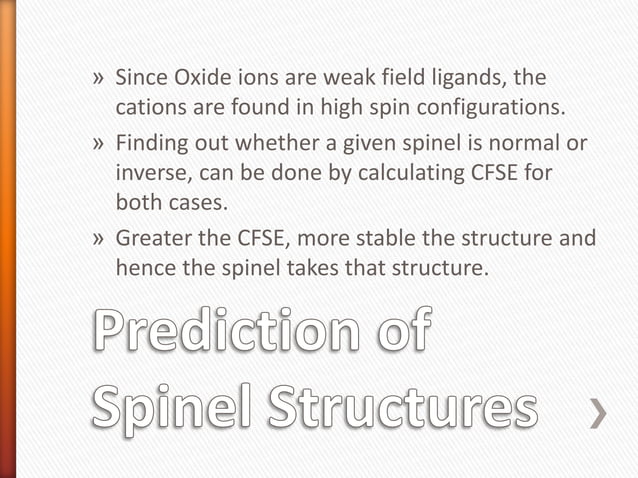 Spinels | PPTX | Chemistry | Science