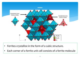 Spinel structure ferrites (ferrimagnetic) and ferromagnetic materials | PPT