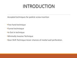 pedicle screw insertion | PPTX
