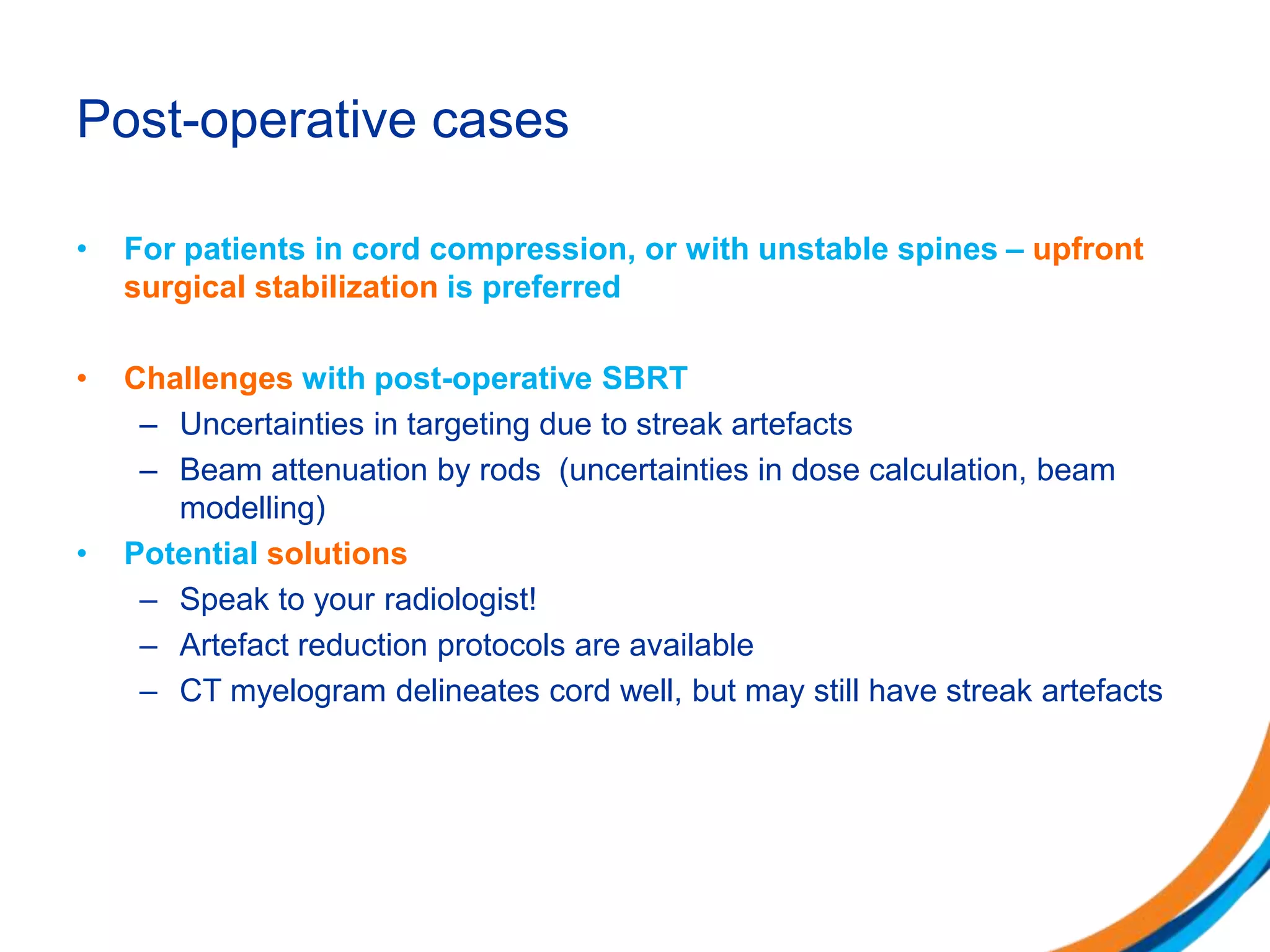 SPINE SBRT for beginners | PPTX