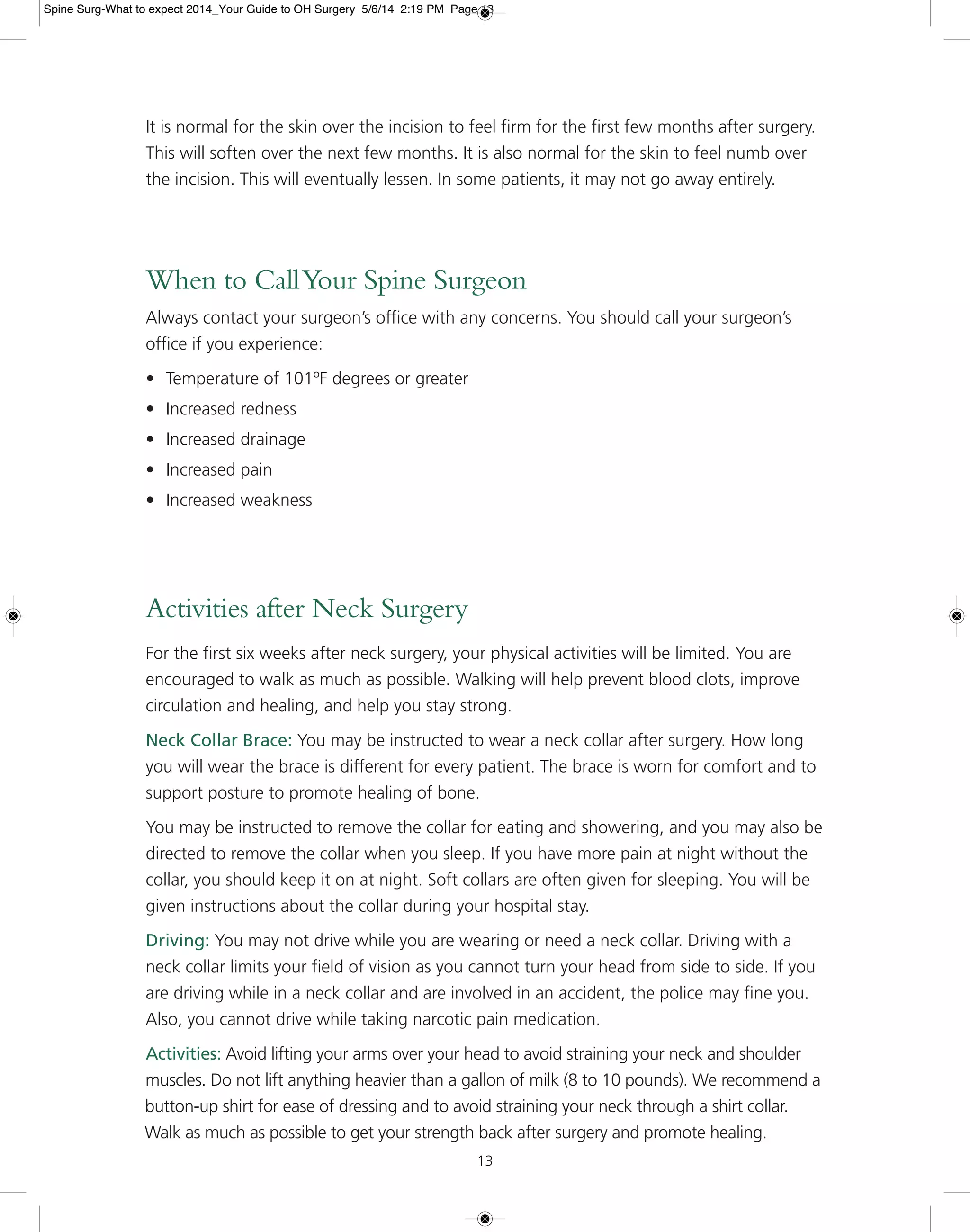 What to Expect from Spine Surgery | PDF