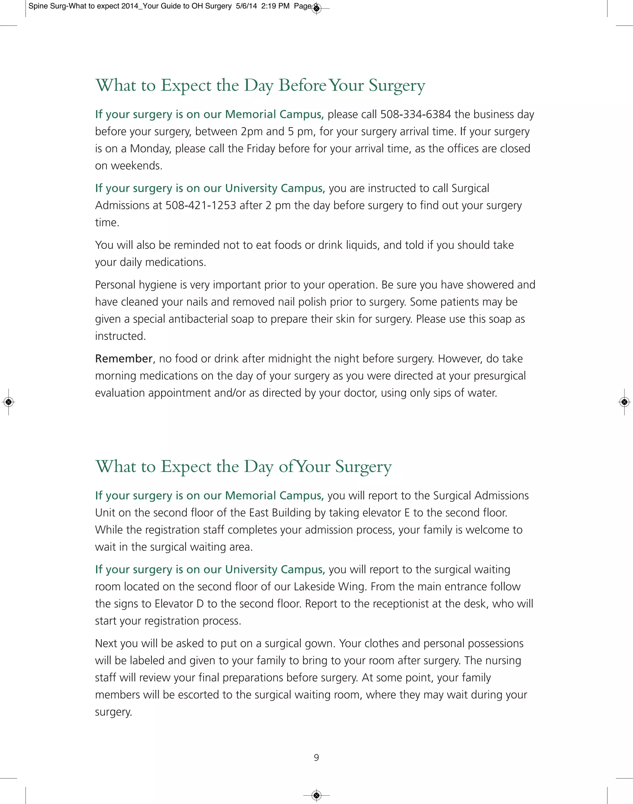 What to Expect from Spine Surgery | PDF