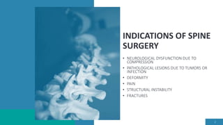 Anesthetic considerations during spine surgery | PPTX
