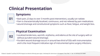 Spine Surgical Site Infection SPINE DISKUSI | PPTX