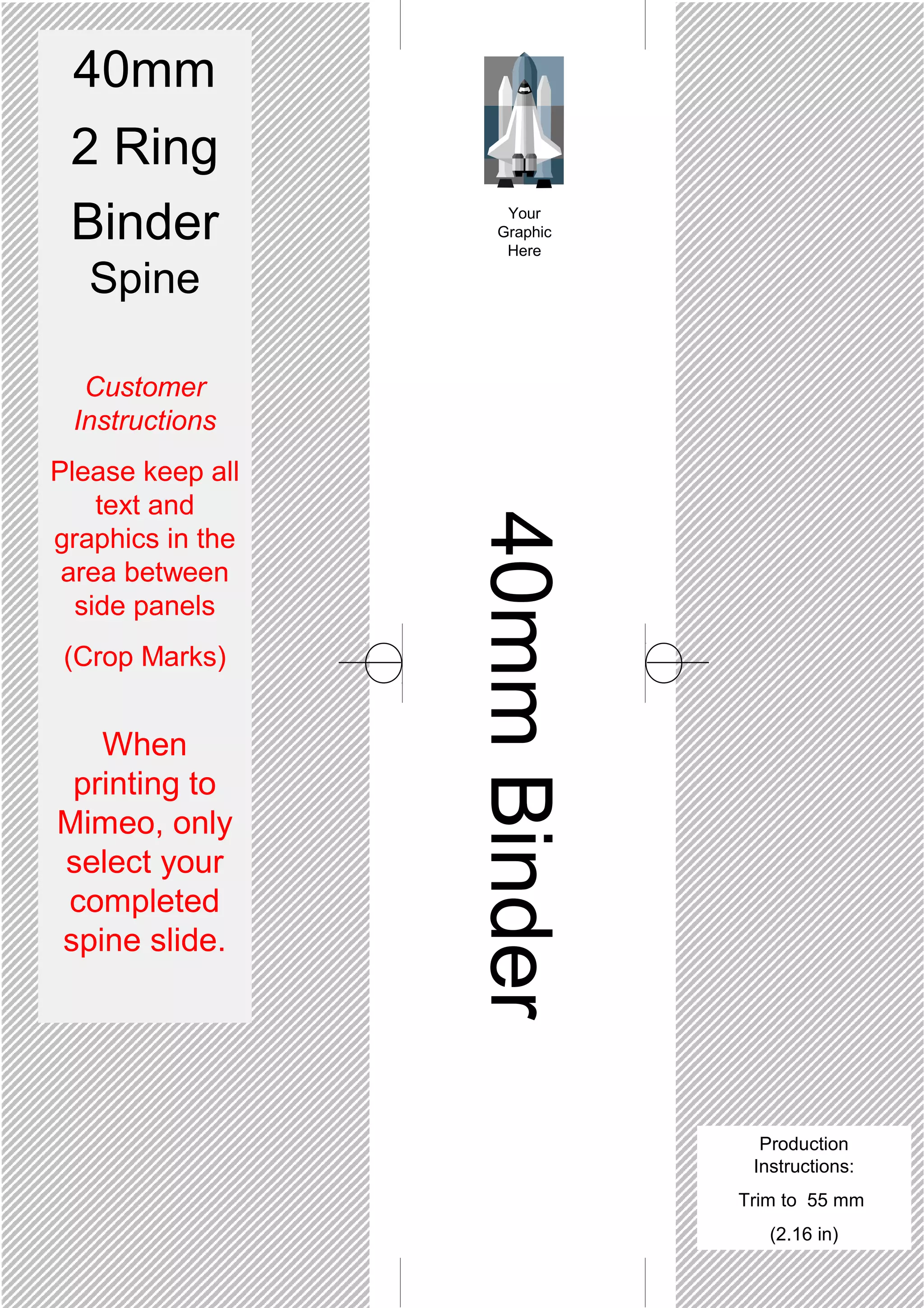 Spine Templates for 2 Ring Binders on Mimeo.co.uk