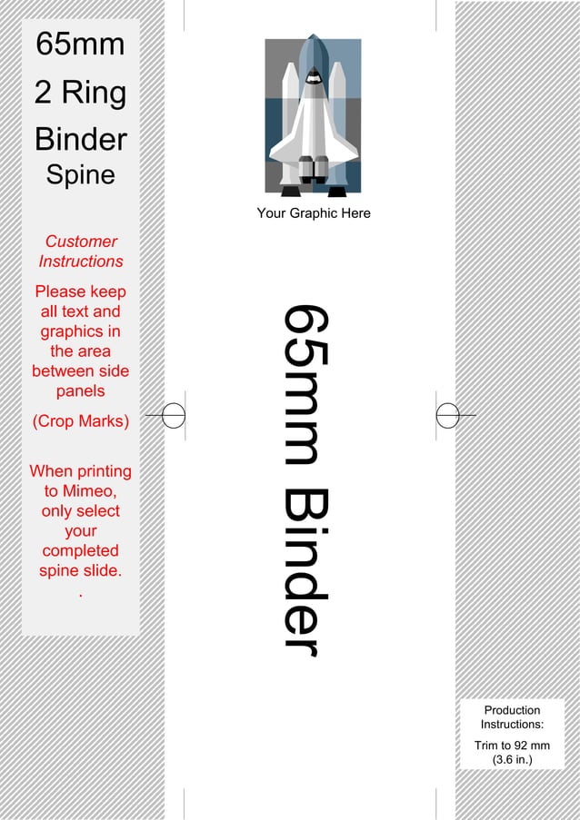 Spine Templates for 2 Ring Binders on Mimeo.co.uk