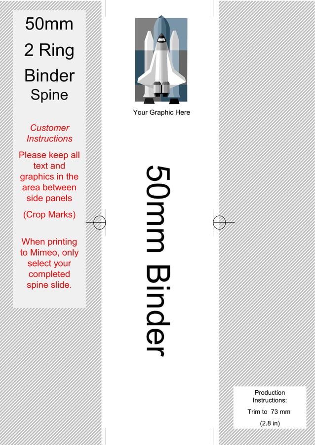 Spine Templates for 2 Ring Binders on Mimeo.co.uk