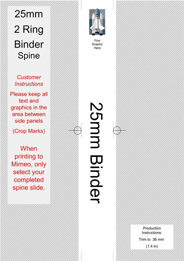 Spine Templates for 2 Ring Binders on Mimeo.co.uk