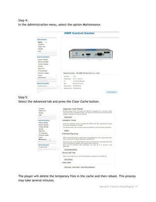 PosterDigital SpinetiX Tutorial: How to connect your SpinetiX | PDF