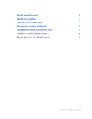 PosterDigital SpinetiX Tutorial: How to connect your SpinetiX | PDF