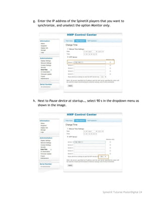 PosterDigital SpinetiX Tutorial: How to connect your SpinetiX | PDF