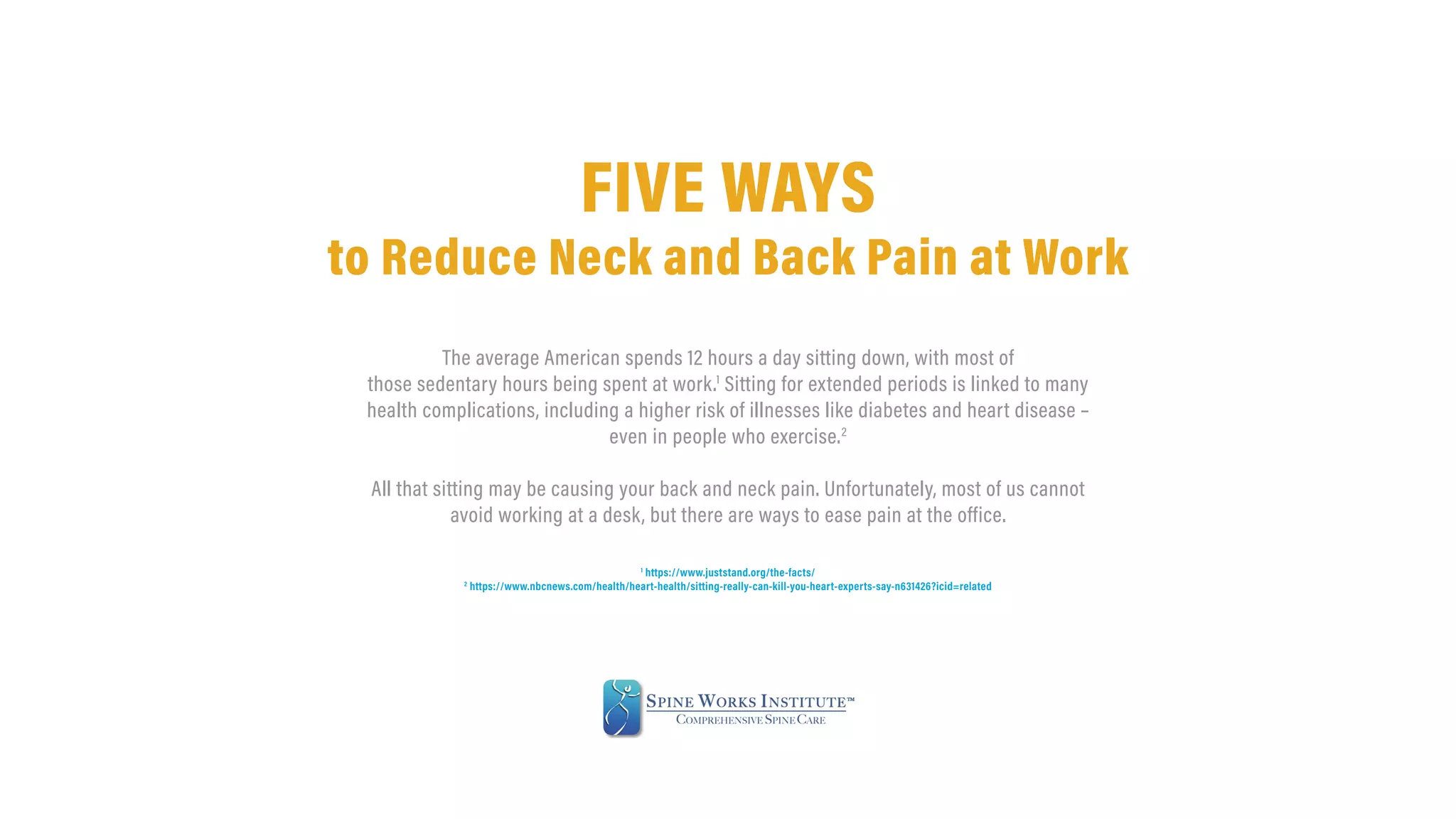 5 Ways to Reduce Neck and Back Pain at Work | PPT