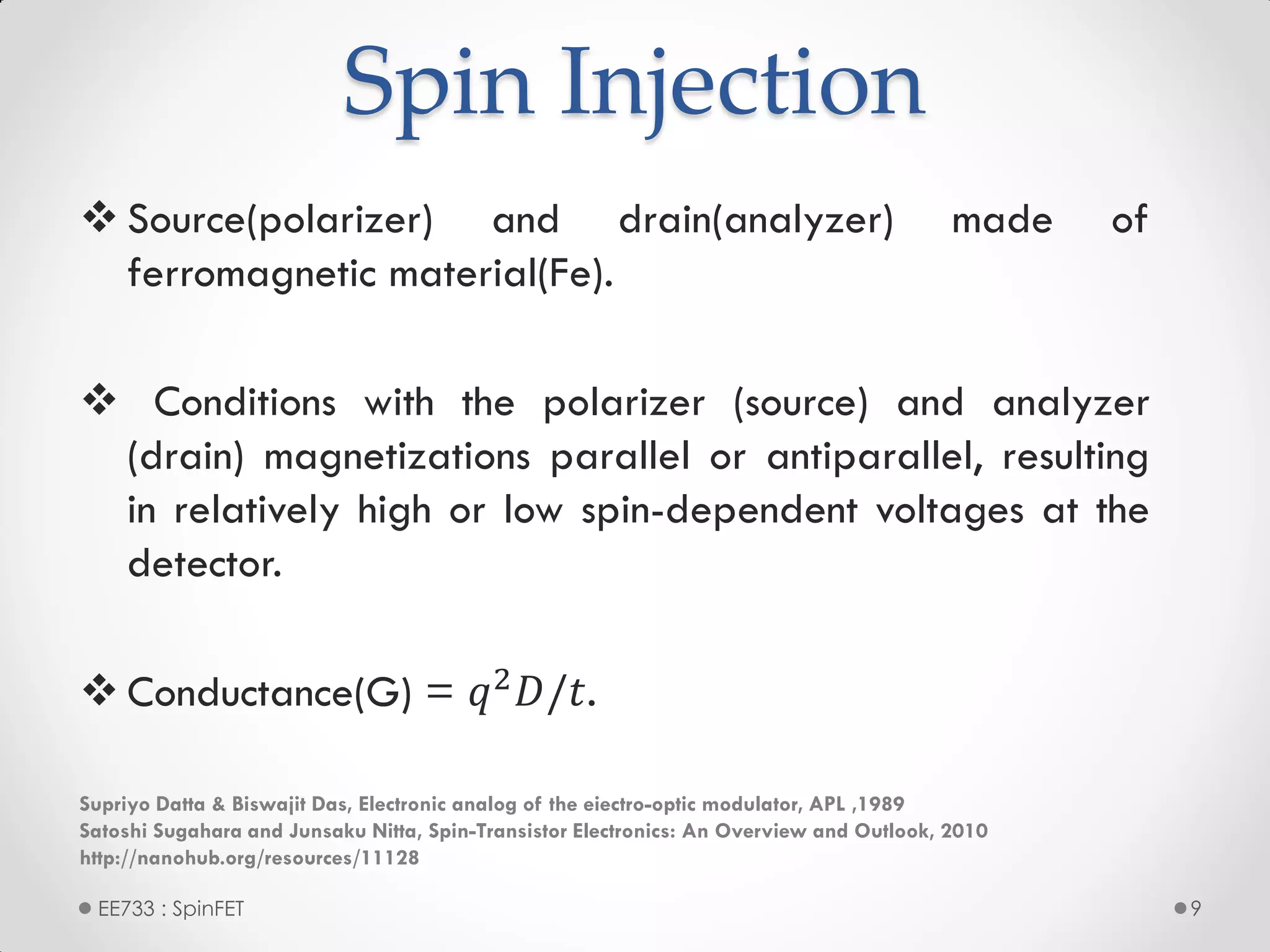 SpinFET | PDF