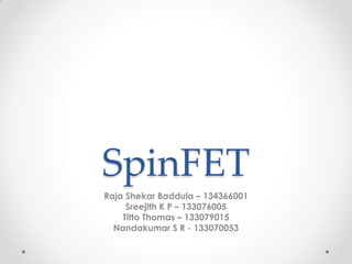 SpinFET | PDF