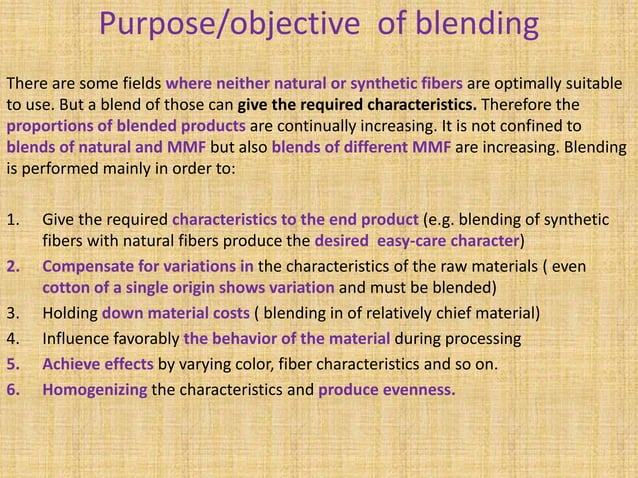 Spin finishes and Blending | PPTX