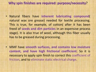 Spin finishes and Blending | PPTX