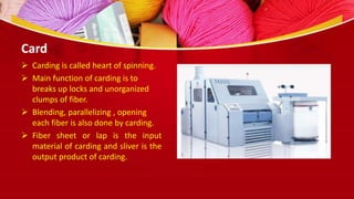 Machineries Required for Spinning | PPTX