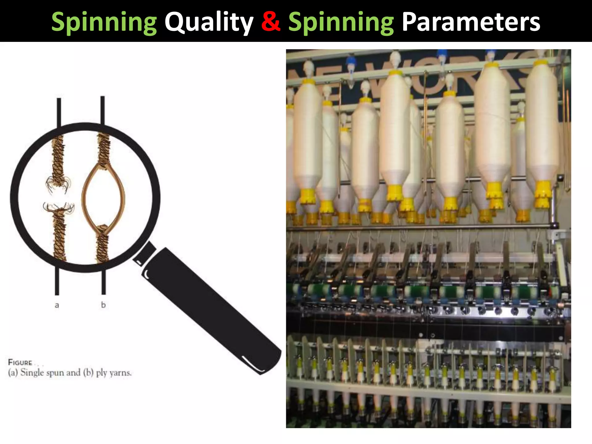 Spinning parameters | PPTX | Needlework | Arts and Crafts