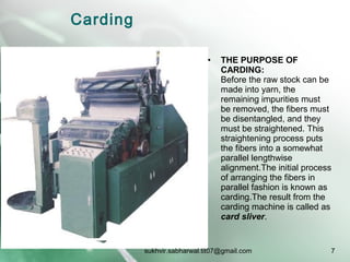 Spinning Presentation By Sukhvir Sabharwal | PPT