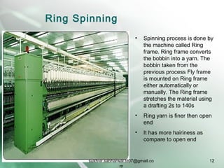 Spinning Presentation By Sukhvir Sabharwal | PPT | Free Download