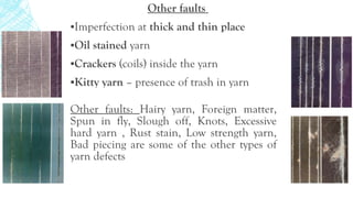 Spinning,yarn defects,sewing thread dr.ash