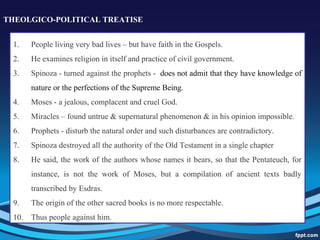 SPINOZA'S PHILOSOPHY | PPT