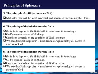SPINOZA'S PHILOSOPHY | PPT