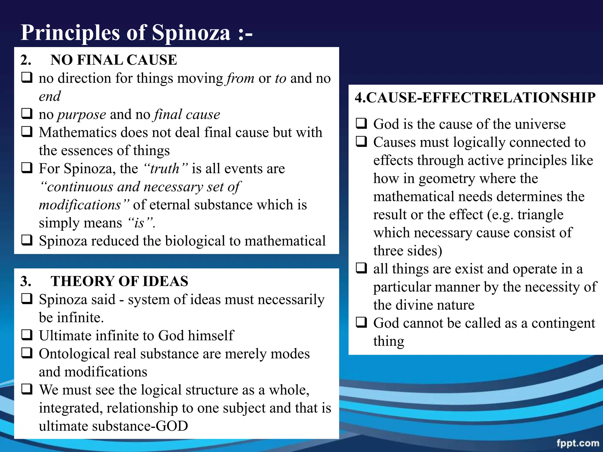 spinoza and his great principles and thoughts | PPTX