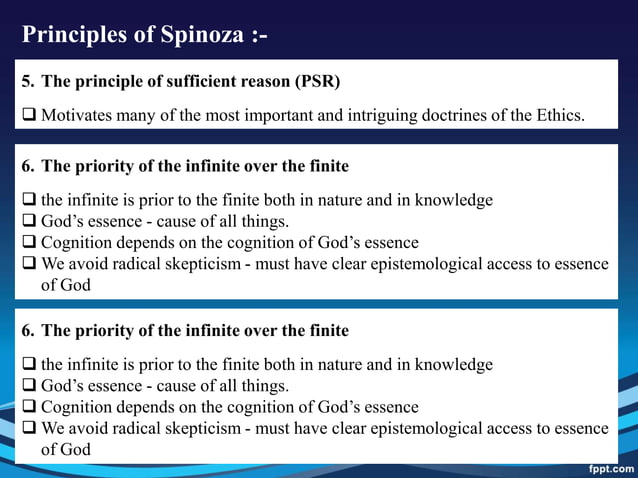spinoza and his great principles and thoughts | PPTX | Agnosticism ...
