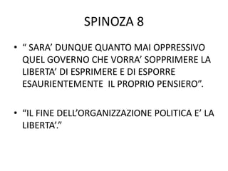 Spinoza e hobbes | PPTX