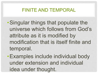 Spinoza's metaphysics | PPSX | Physics | Science