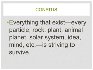 Spinoza's metaphysics | PPSX | Physics | Science