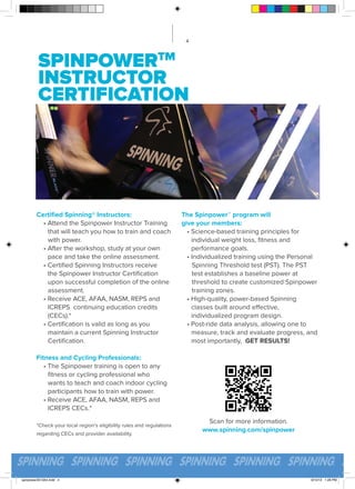 Spinpower2013 OPIS PROGRAMA | PDF | Cycling | Sports