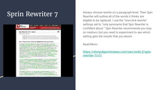 Spin Rewriter 7.0 Crack | PPT