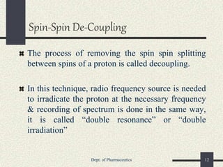 SPIN SPIN coupling, decoupling and shift reagents | PPT